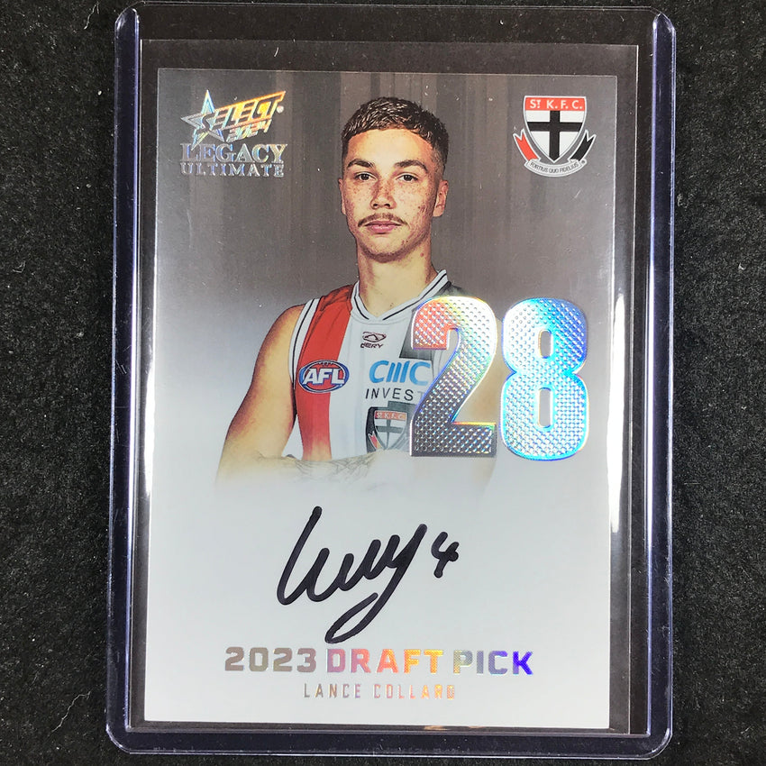 2024 Select AFL Legacy Ultimate LANCE COLLARD Draft Pick Signatures 25 ...
