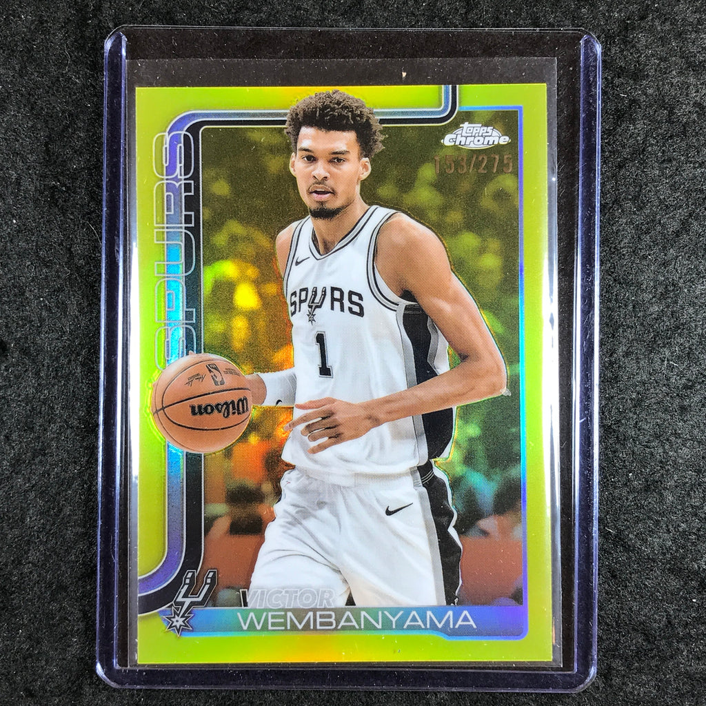 2025-26 Topps Chrome VICTOR WEMBANYAMA Base Yellow 153/275 #221 ...