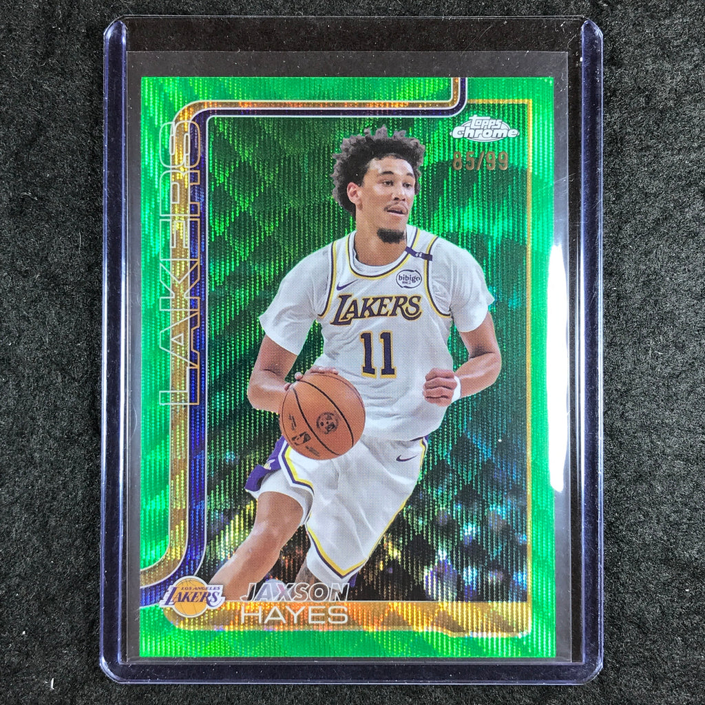 2025-26 Topps Chrome JAXSON HAYES Base Green Wave 85/99 #125 – Cherry ...