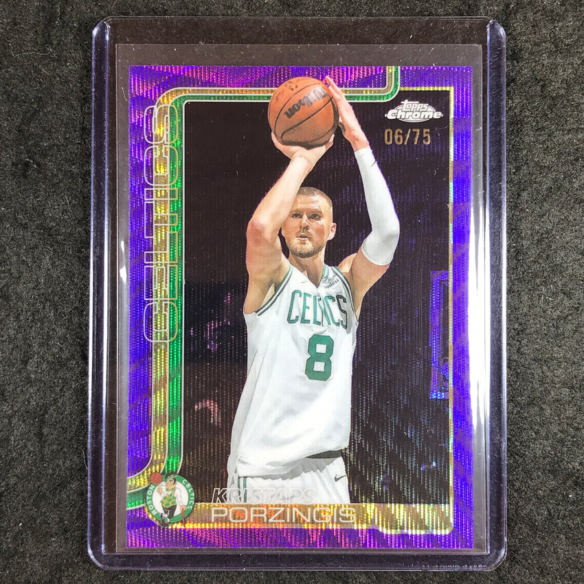 2025-26 Topps Chrome KRISTAPS PORZINGIS Base Purple Wave 6/75 #41 ...