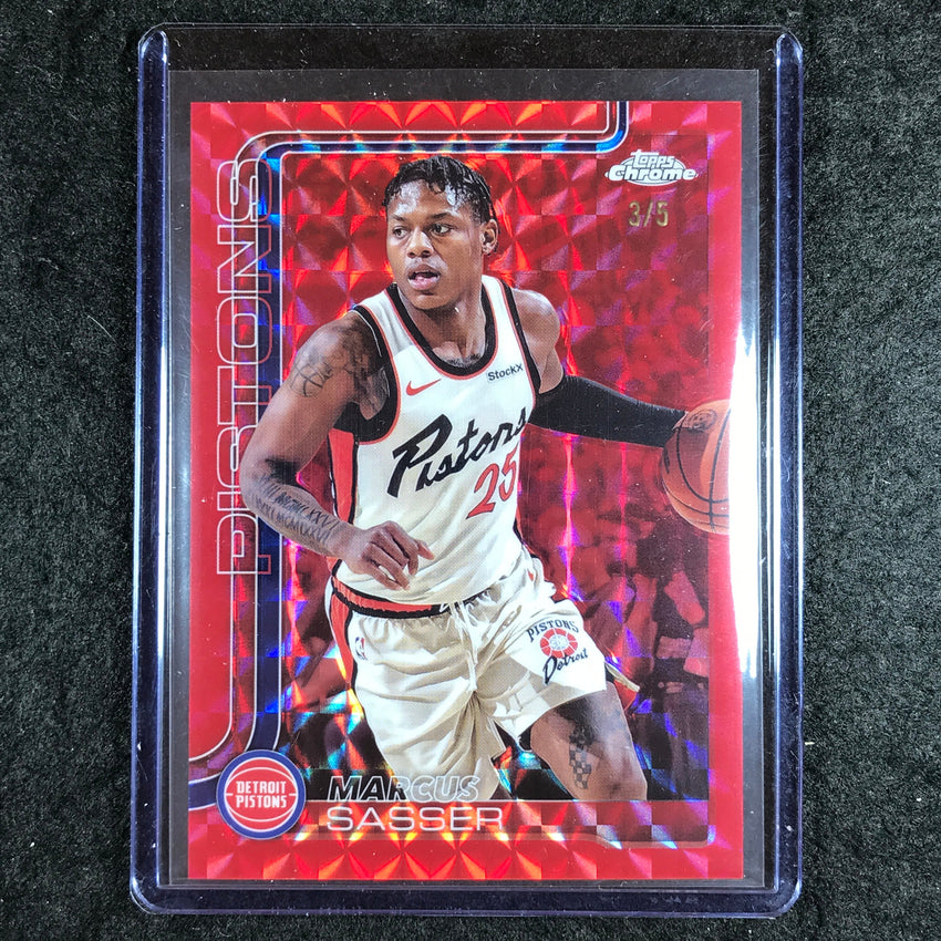 2025-26 Topps Chrome MARCUS SASSER Base Red Geometric 3/5 #35 – Cherry ...
