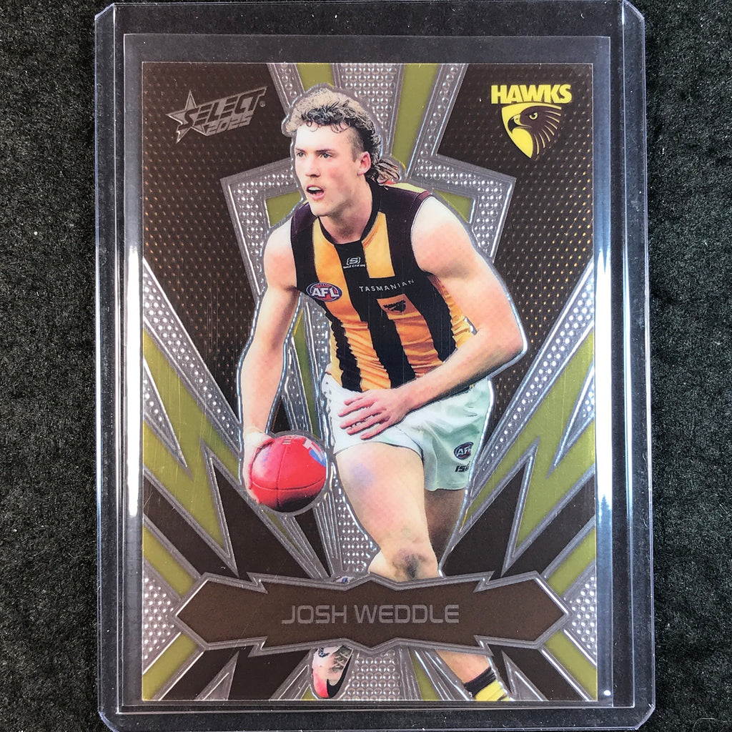 2025 Select AFL Footy Stars JOSH WEDDLE Thunderbolt Gold Logo 302/399 ...