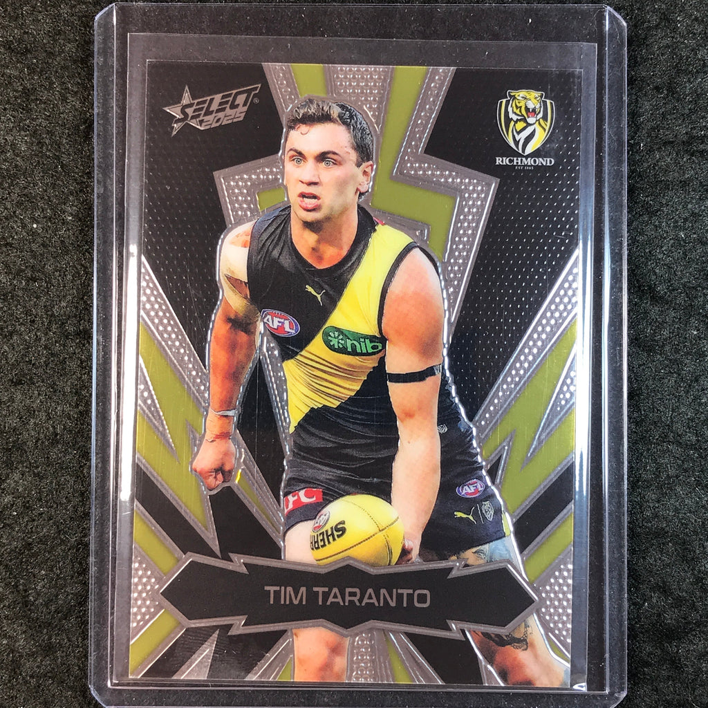 2025 Select AFL Footy Stars TIM TARANTO Thunderbolt Gold Logo 196/399 ...