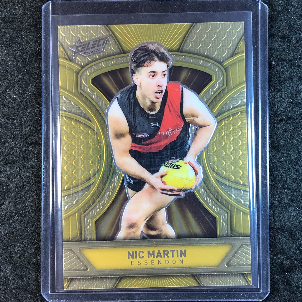 2025 Select AFL Footy Stars NIC MARTIN Dragon Scales Refractor Gold 38 ...