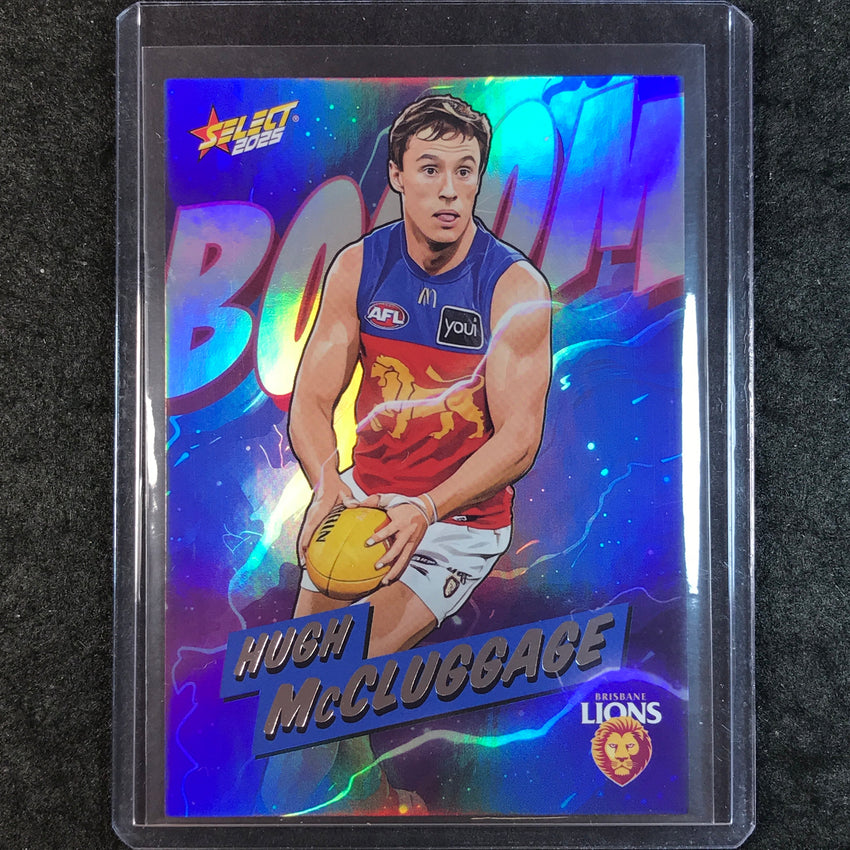2025 Select AFL Footy Stars HUGH MCCLUGGAGE Boom 40/360 #21 – Cherry ...