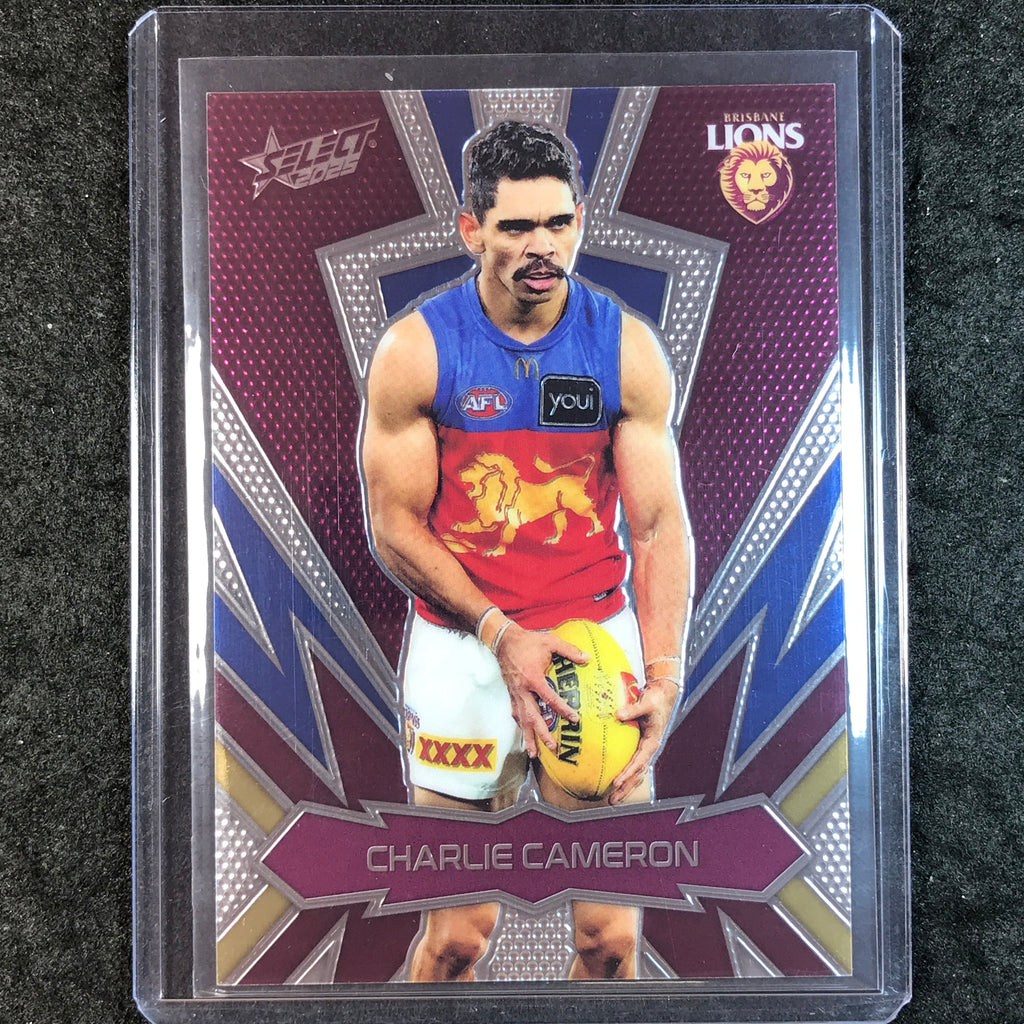2025 Select AFL Footy Stars CHARLIE CAMERON Thunderbolt Gold Logo 273 ...