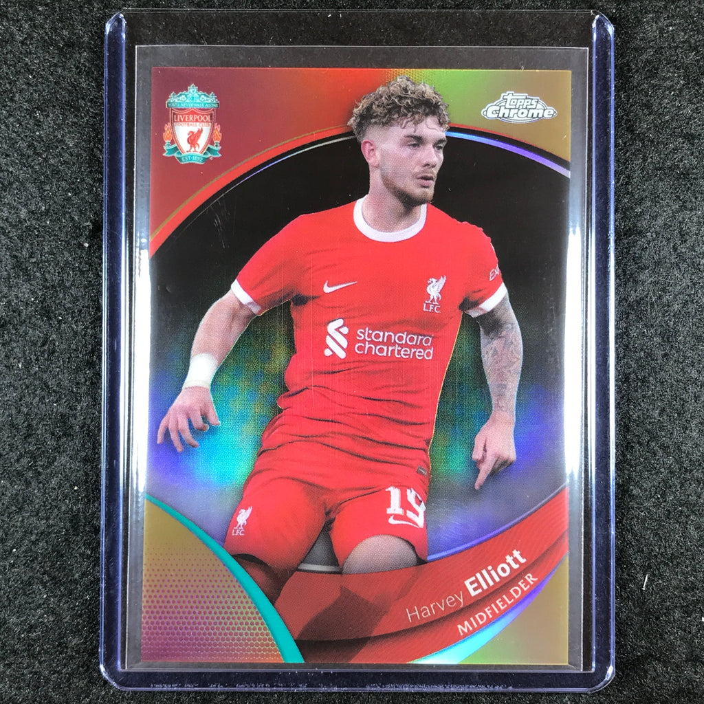 2023-24 Topps Chrome Liverpool HARVEY ELLIOTT Base Gold 46/50 – Cherry ...