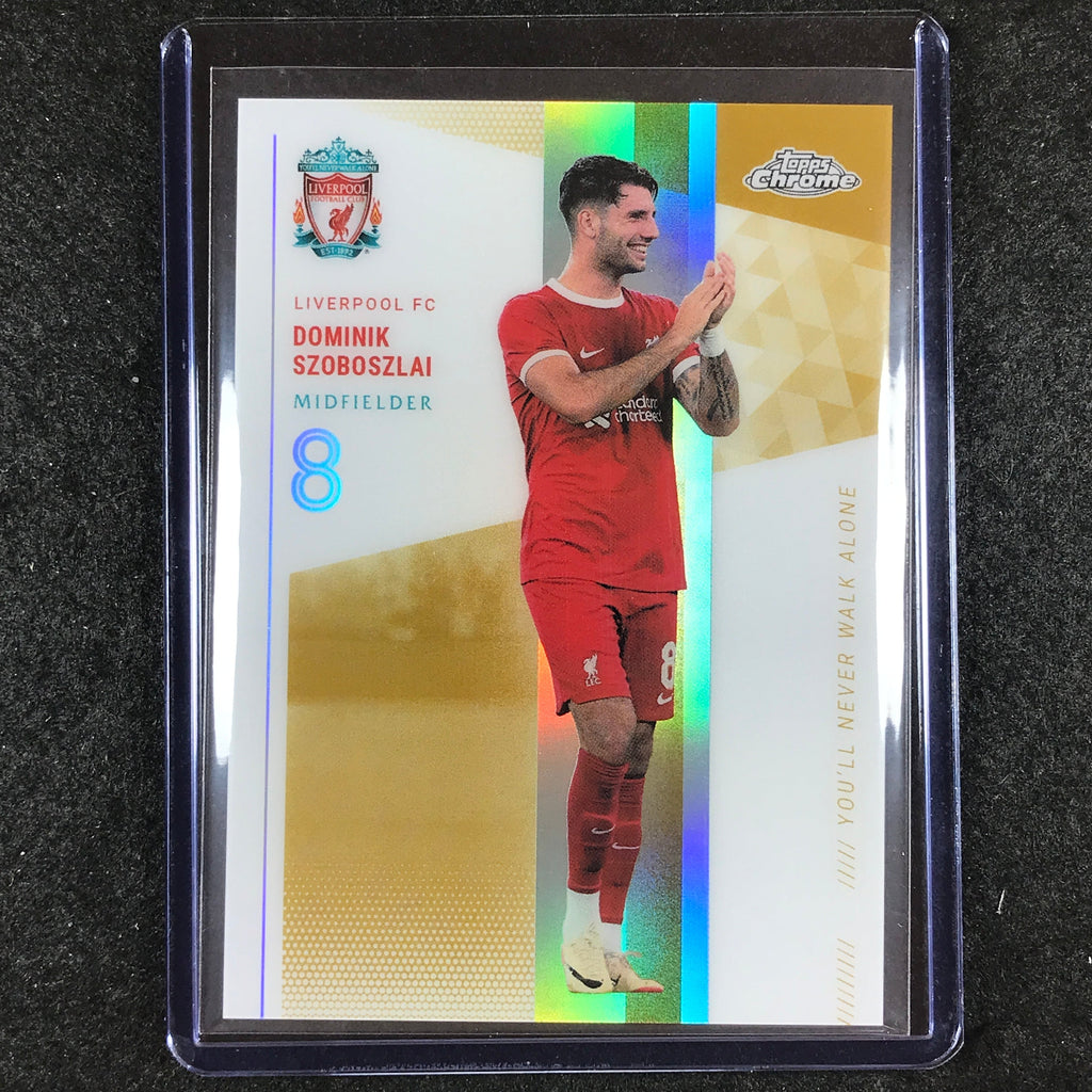 2023-24 Topps Chrome Liverpool DOMINIK SZOBOSZLAI Clinical Gold 11/50 ...