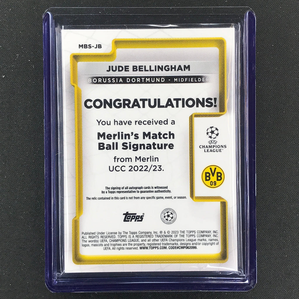 2022-23 Merlin Chrome Uefa Jude Bellingham Merlins Match Ball Relic Au ...