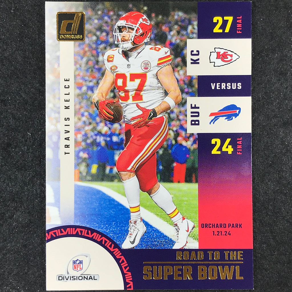 2024 Donruss Football TRAVIS KELCE Road to the Super Bowl Divisional ...