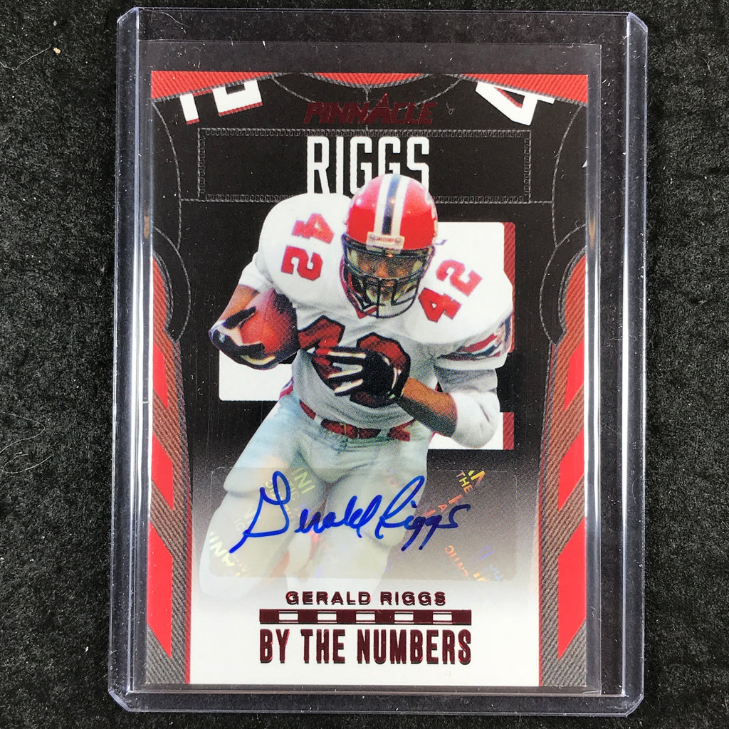2024 Encore Football GERALD RIGGS By The Numbers Auto Red 37/50 ...