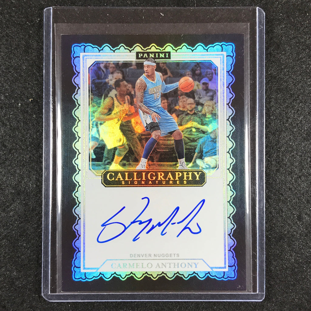 2023-24 Recon CARMELO ANTHONY Calligraphy Signatures Auto No. CAN ...