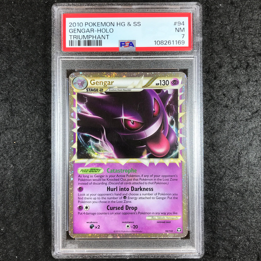 PSA 7 Gengar Prime - 94/102 - Holo Rare HeartGold & SoulSilver Triumph ...