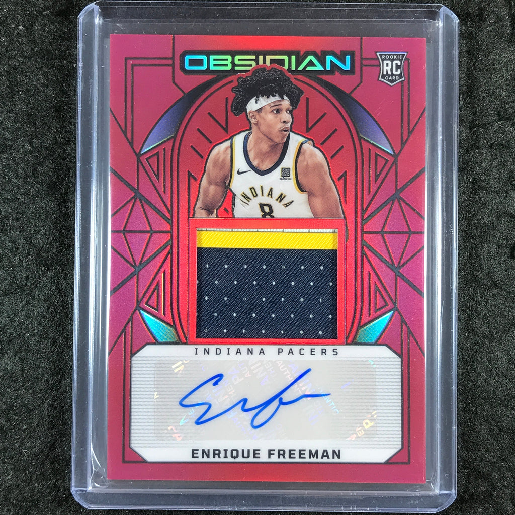 2024-25 Obsidian ENRIQUE FREEMAN Rookie Patch Auto Red Flood #230 ...