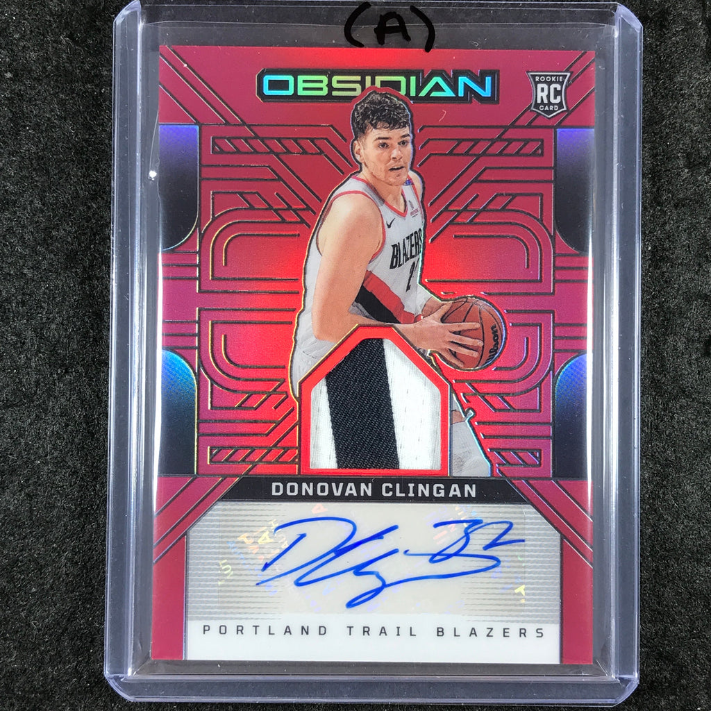 2024-25 Obsidian DONOVAN CLINGAN Rookie Patch Ink Auto Red Flood #CLG ...