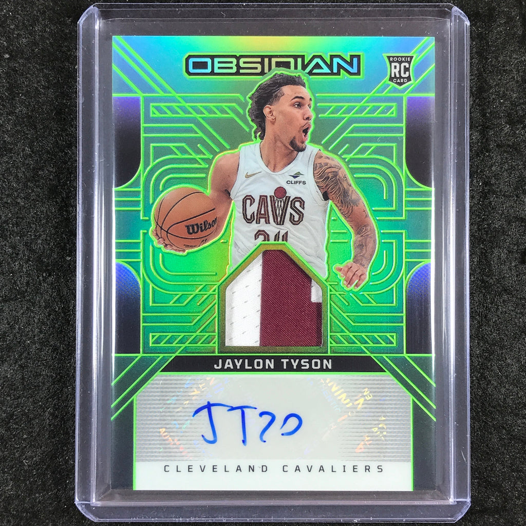 2024-25 Obsidian JAYLON TYSON Rookie Patch Ink Auto Jade Flood 24/25 ...