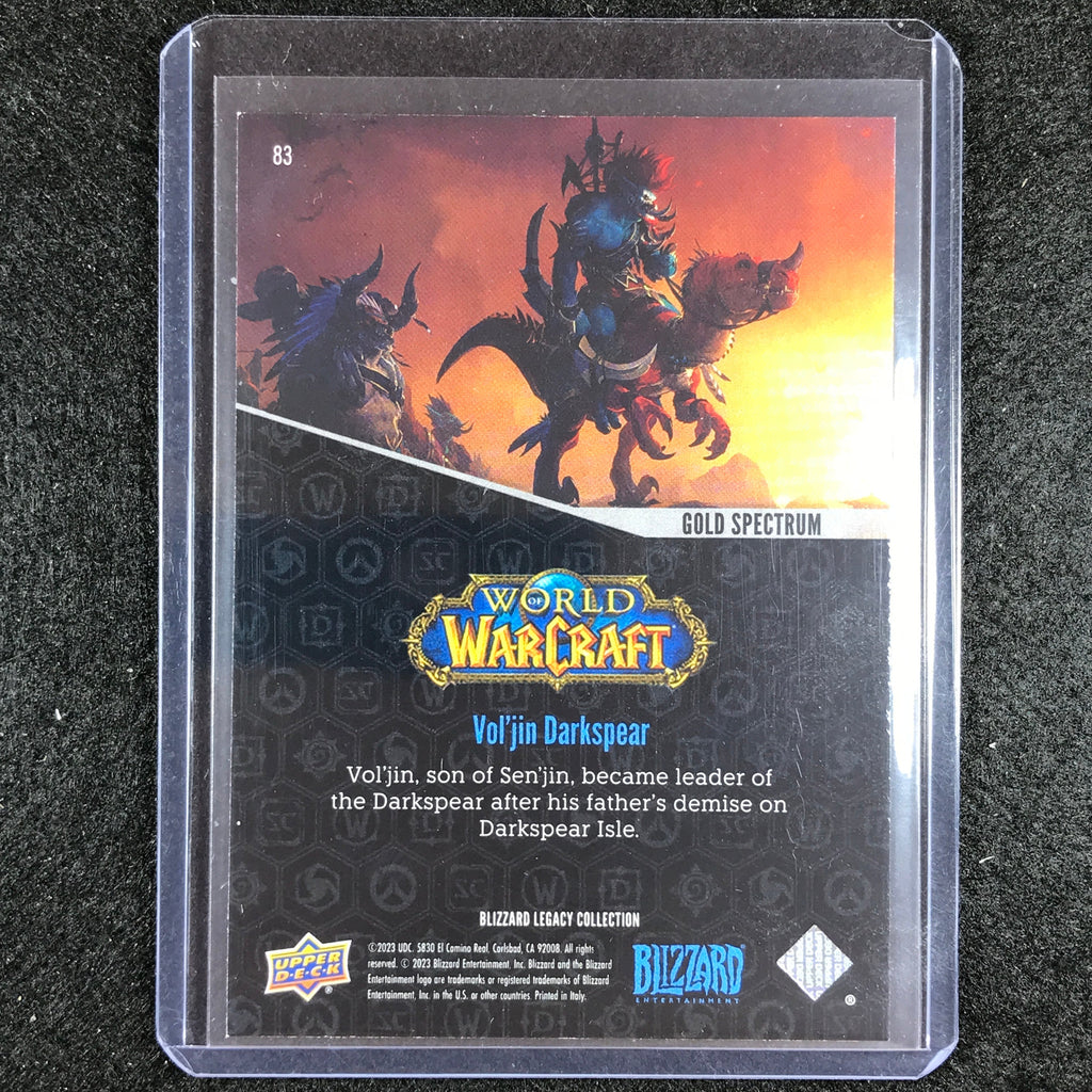 2023 Upper Deck Blizzard Legacy Voljin Darkspear Gold Spectrum 1/1 ...