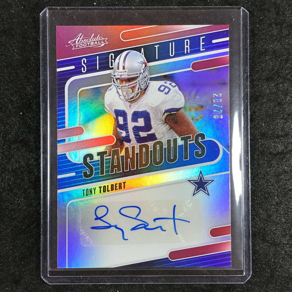 2024 Absolute Football TONY TOLBERT Signature Standouts Auto Red 28/75 ...