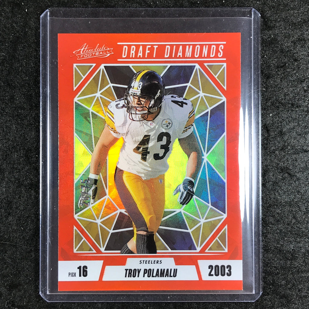 2024 Absolute Football TROY POLAMALU Draft Diamonds Orange 28/75 ...