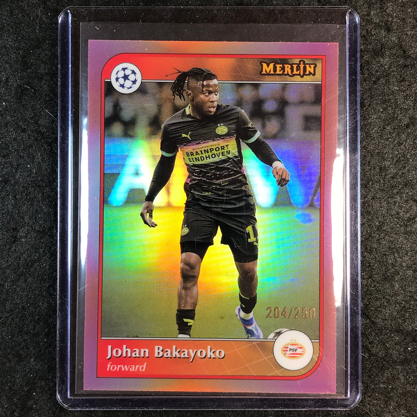2024-25 Merlin UEFA Club Comp JOHAN BAKAYOKO Rose Gold /250 #164 ...