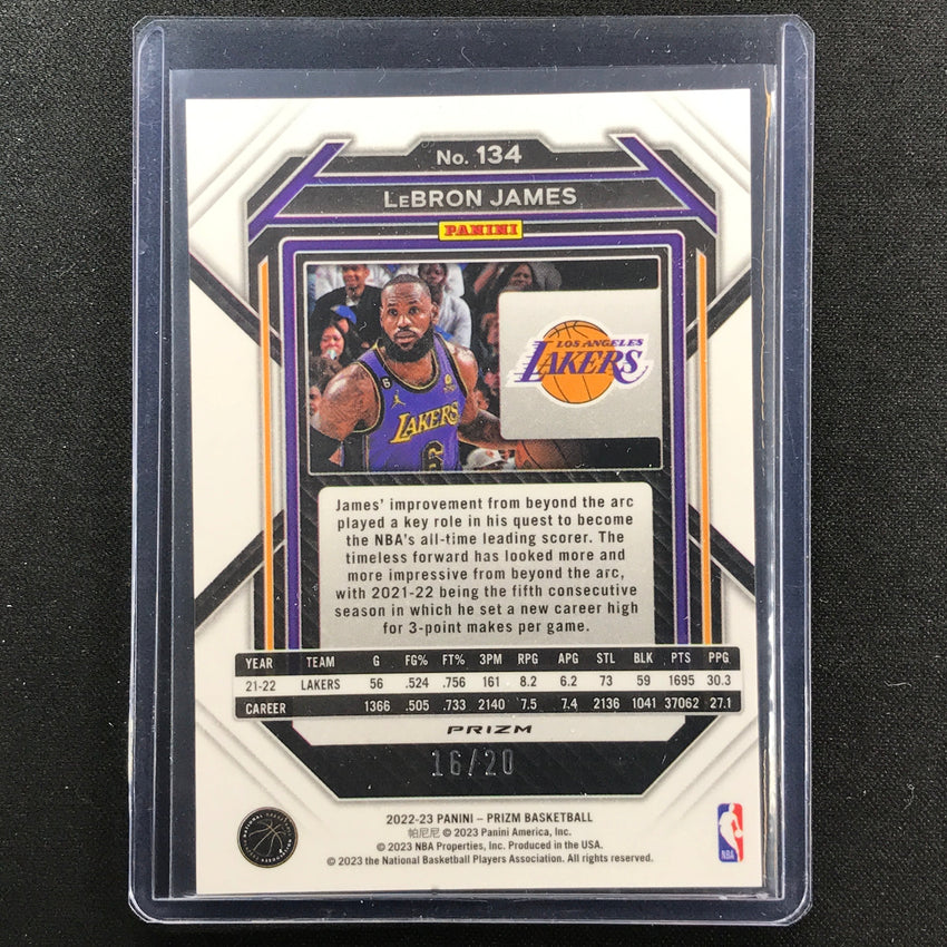 2022-23 Prizm Lebron James Choice Purple Scope 16/20 – Cherry Collectables