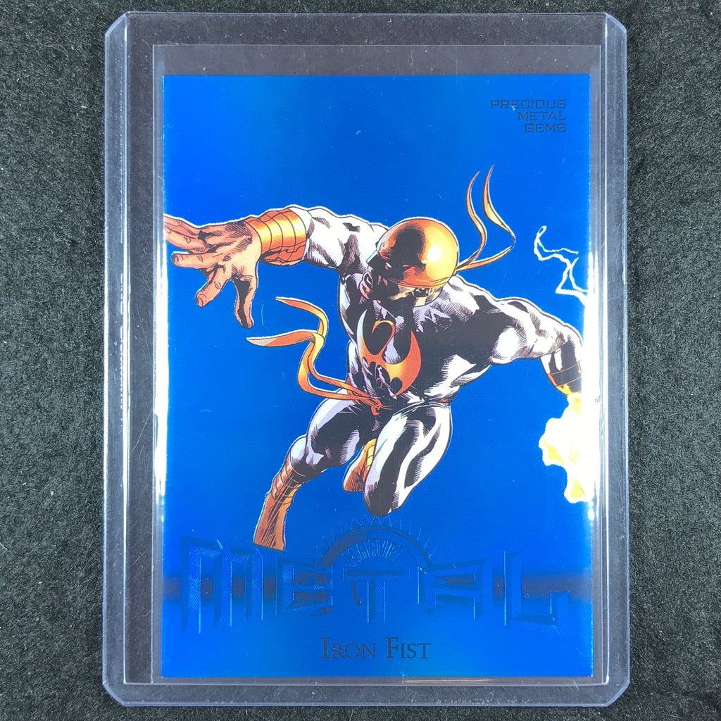 2024 Metal Universe Avengers IRON FIST Retro Precious Metal Gems Blue ...