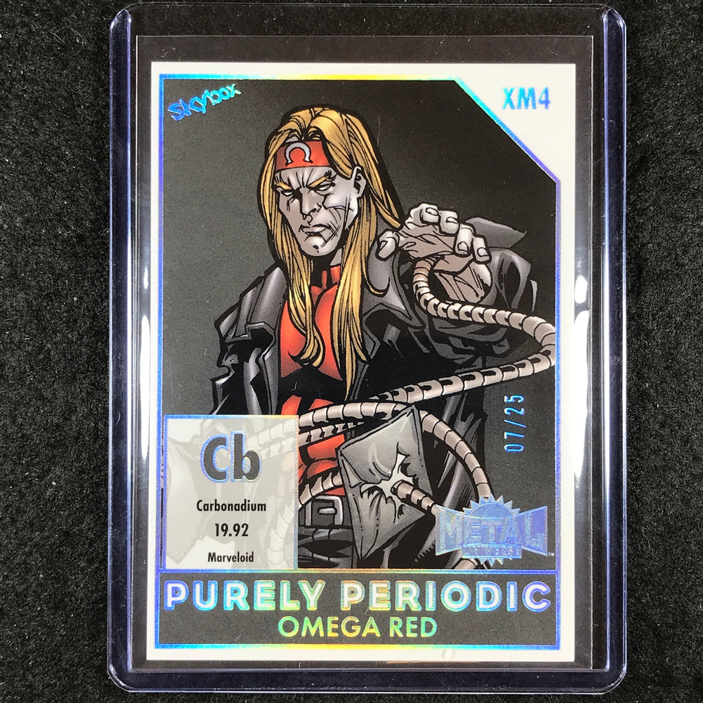 2024 Marvel Metal Universe Avengers OMEGA RED Purely Periodic Metalloi ...