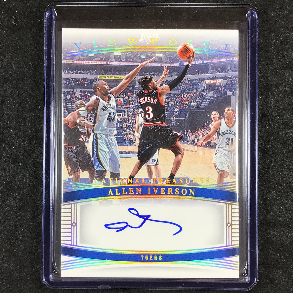 2023-24 National Treasures ALLEN IVERSON Viewpoint Signatures Auto Gol ...