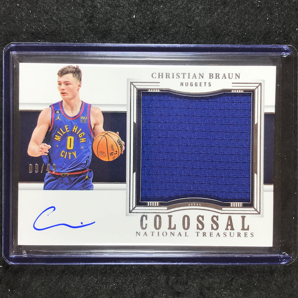 2023-24 National Treasures CHRISTIAN BRAUN Colossal Material Jersey Au ...