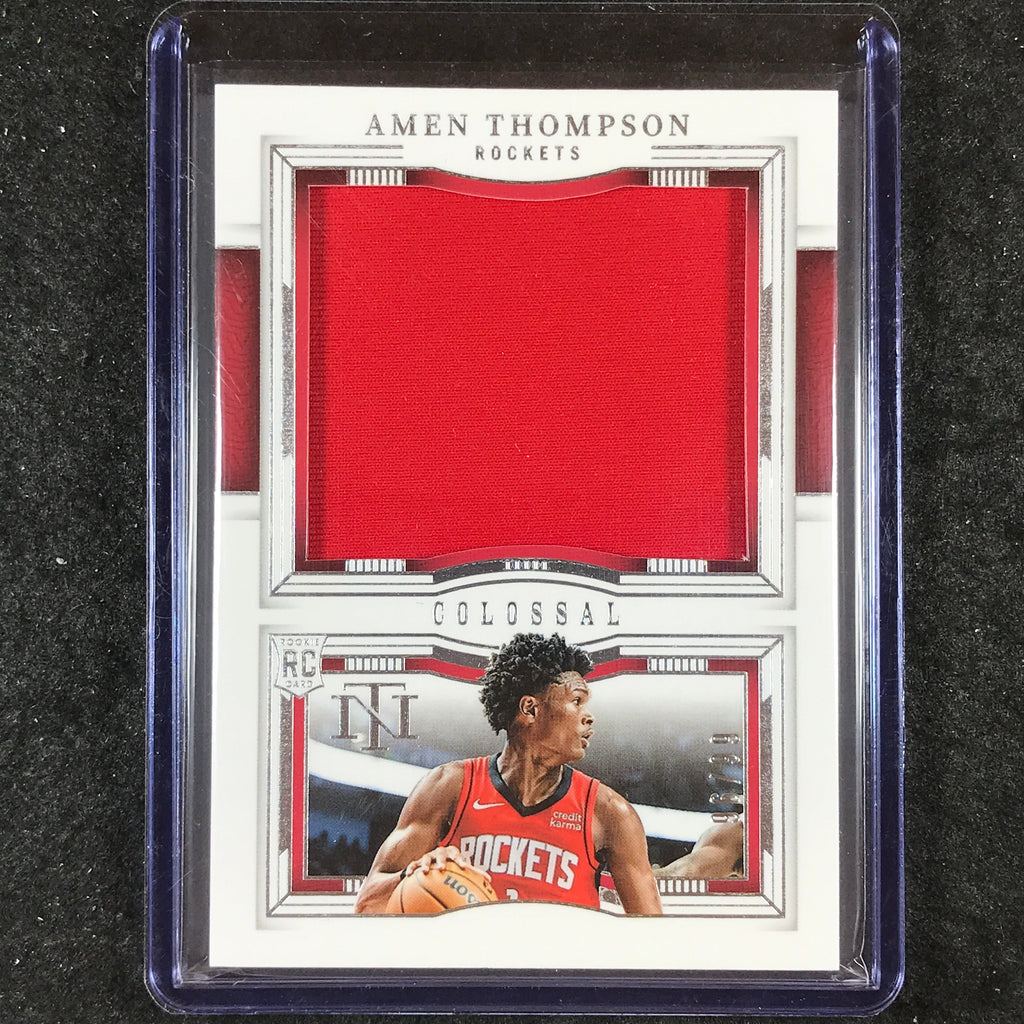 2023-24 National Treasures AMEN THOMPSON Colossal Rookie Materials Jer ...
