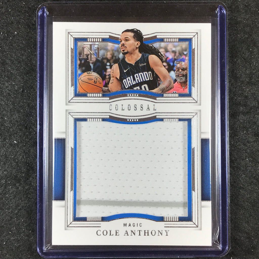 2023-24 National Treasures COLE ANTHONY Colossal Materials Jersey Reli ...