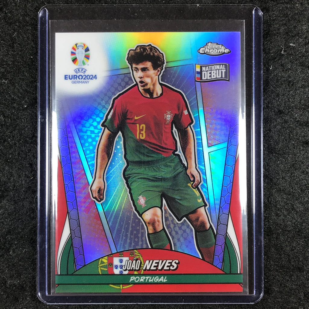 2023-24 Topps Chrome UEFA Euro JOAO NEVES Base Debut Hero Variations S ...
