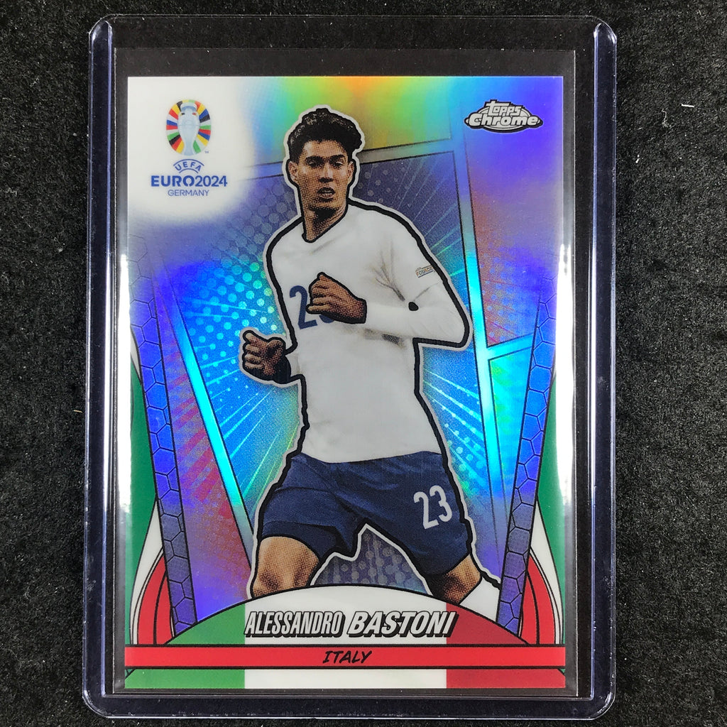 2023-24 Topps Chrome UEFA Euro ALESSANDRO BASTONI Base Hero Variations ...