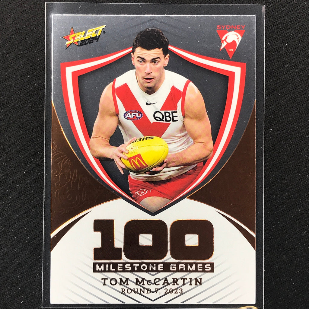 2024 Footy Stars TOM MCCARTIN Milestone Games Hobby 196/240 #93 ...