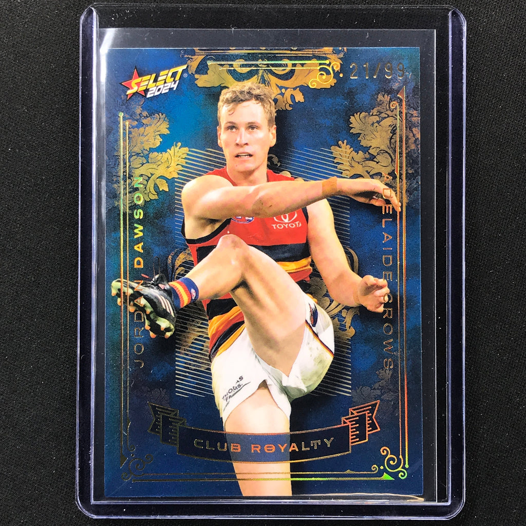 2024 Footy Stars Jordan Dawson Club Royalty 21/99 No 1 – Cherry ...