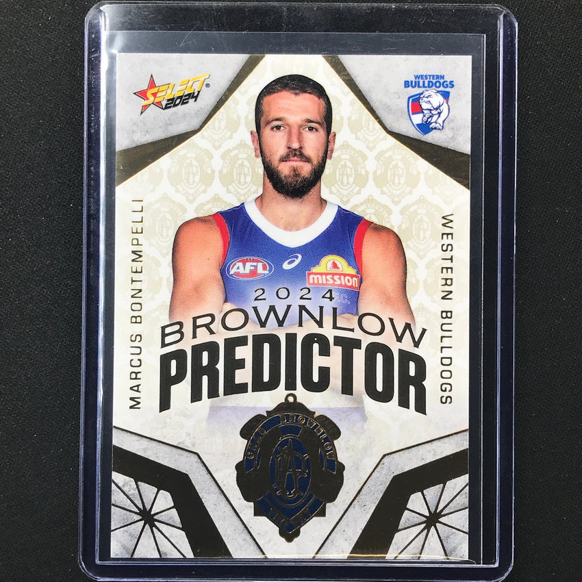 2024 Footy Stars Marcus Bontempelli Brownlow Predictor Gold 202/315 No ...