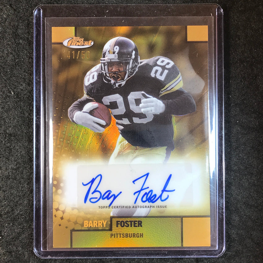 2024 Topps Finest NFL BARRY FOSTER Flashback Auto Gold Refractor 41/50 ...
