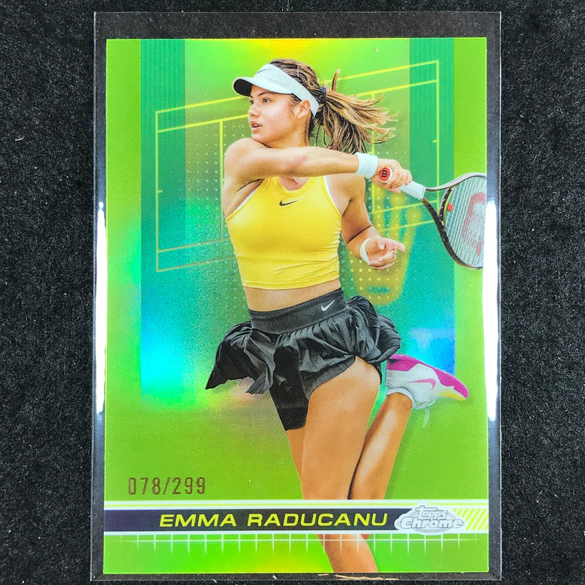 2024 Topps Chrome Tennis EMMA RADUCANU Base Lime Green /299 #198 ...