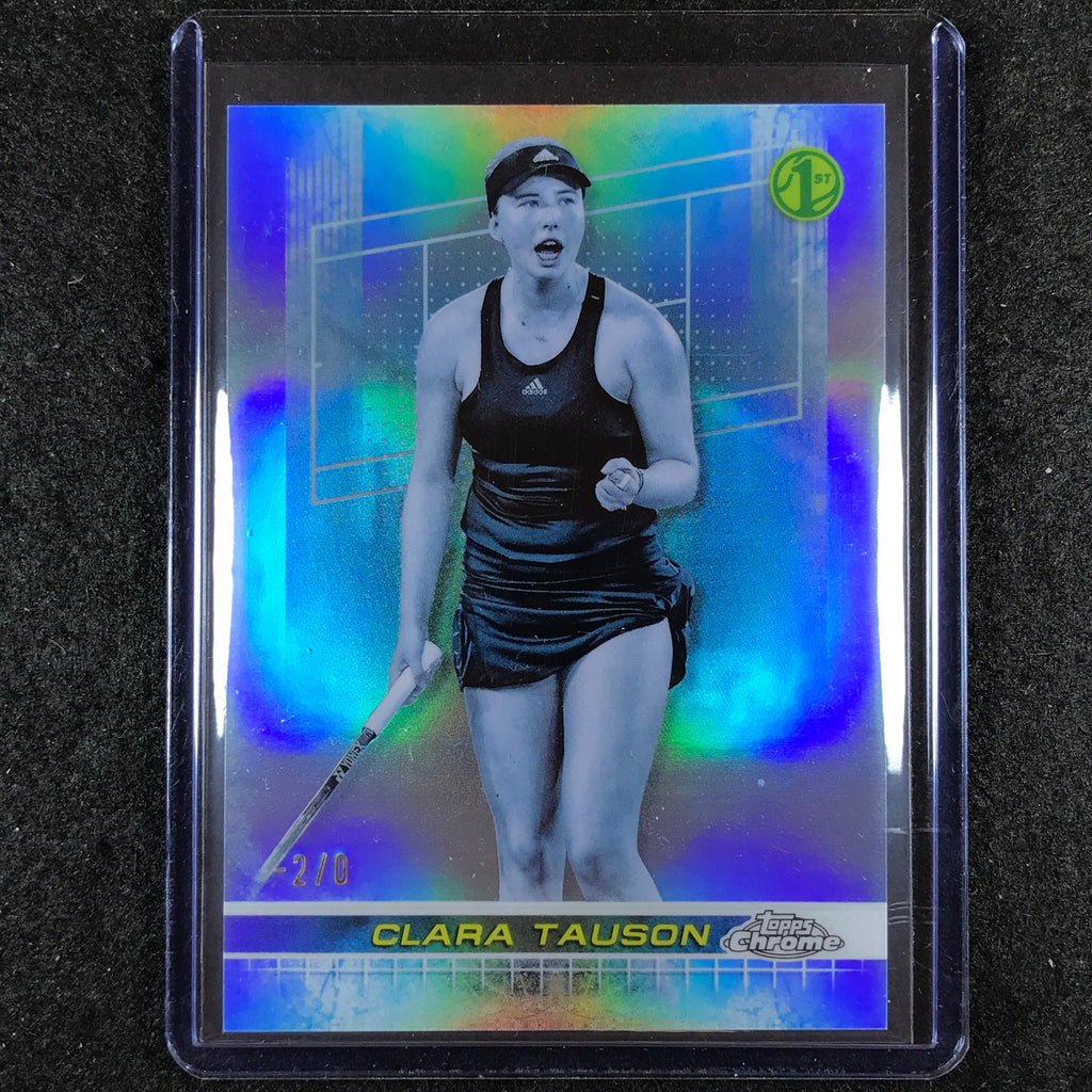 2024 Topps Chrome Tennis CLARA TAUSON Base Frozenfractor -2/0 – Cherry ...