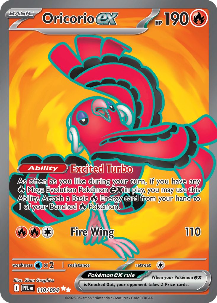 [ FULL ART ] Oricorio ex - 110/094 - Ultra Rare Pokemon Phantasmal Fla ...