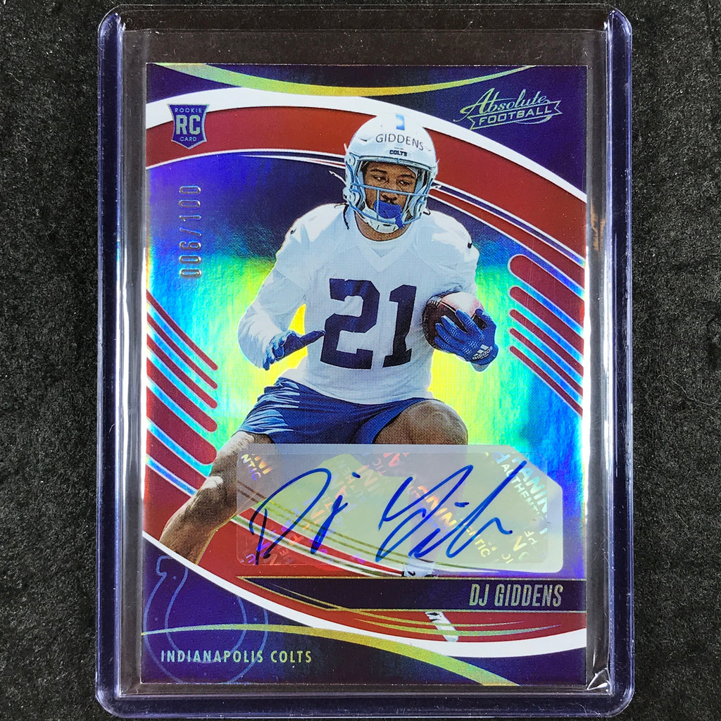 2025 Absolute Football DJ GIDDENS Signature Rookies Auto Red 6/100 #11 ...