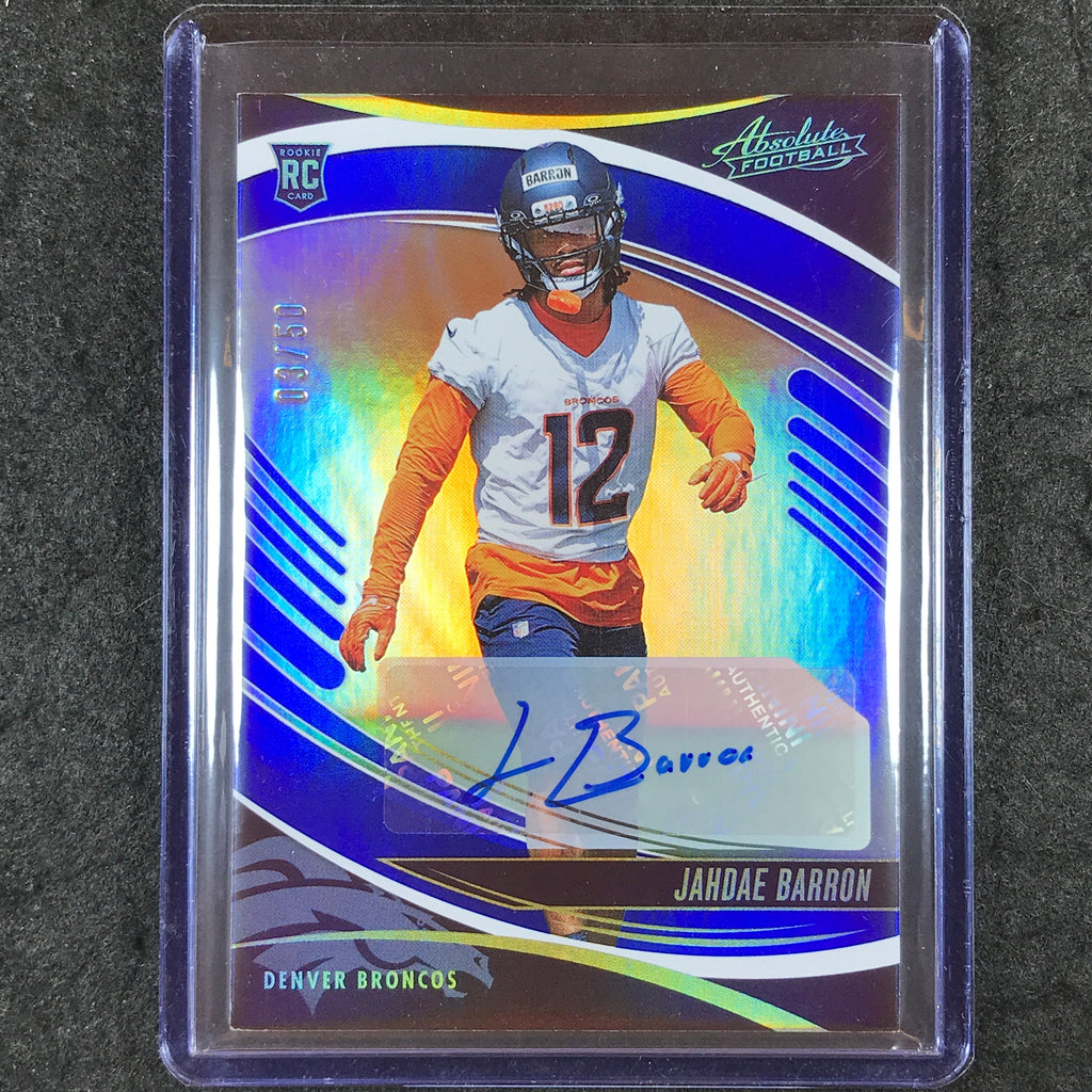2025 Absolute Football JAHDAE BARRON Signature Rookies Auto Blue 3/50 ...