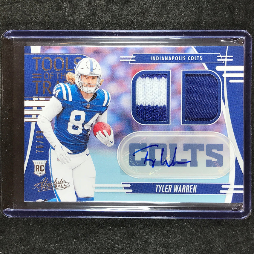 2025 Absolute TYLER WARREN Tools of the Trade Double Rookie Patch Auto ...