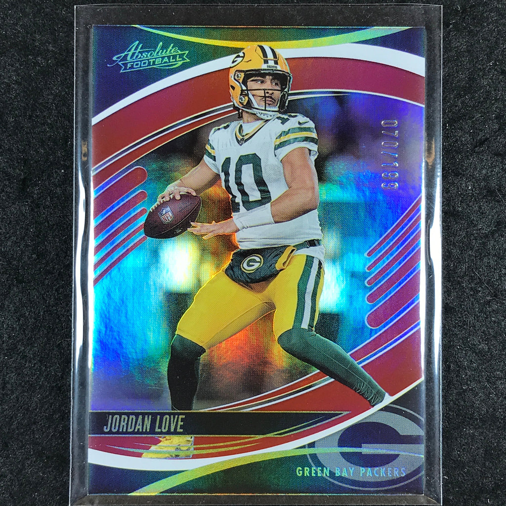 2025 Absolute Football JORDAN LOVE Base Red Spectrum /199 #75 – Cherry ...