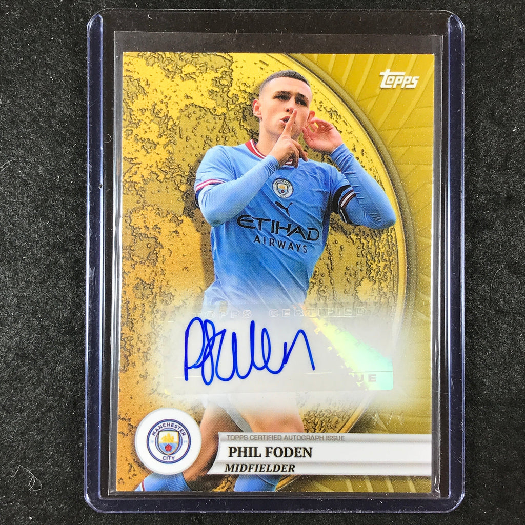 2024-25 Topps Blue Moon Manchester City PHIL FODEN Gold Moon Auto Gold ...