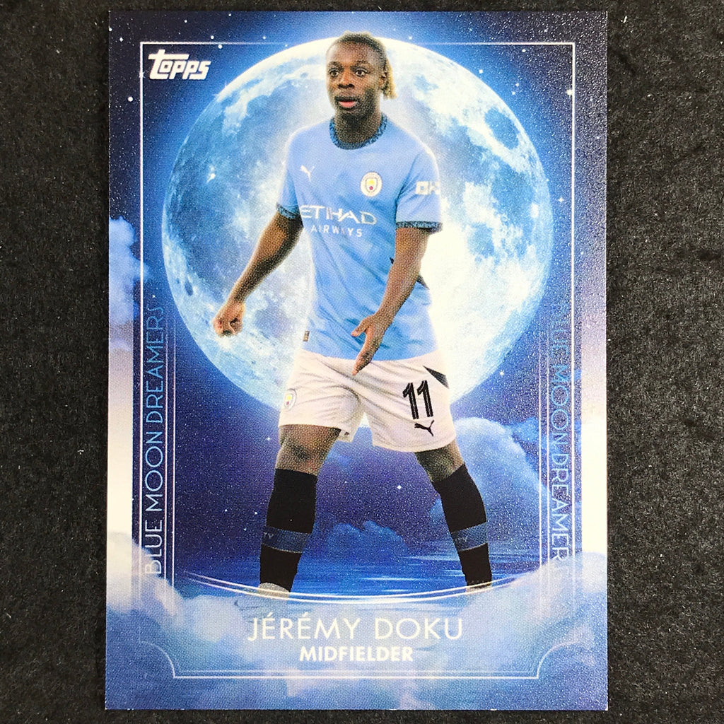 2024-25 Topps Blue Moon Manchester City JEREMY DOKU Base Dreamers #36 ...