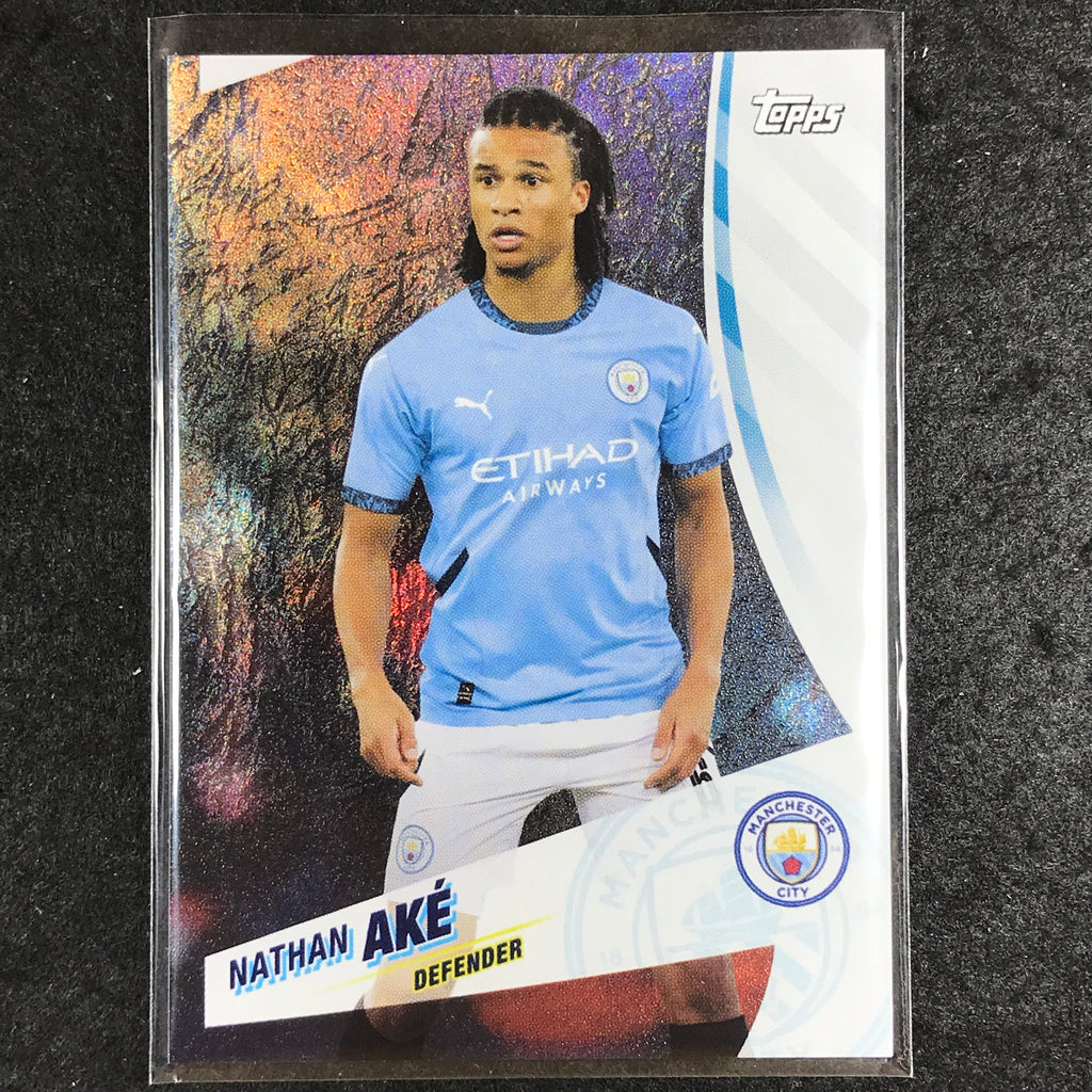 2024-25 Topps Blue Moon Manchester City NATHAN AKE Base Set Lunar Dust ...