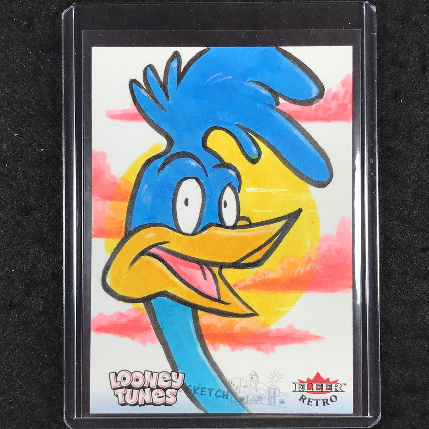 2024 Fleer Retro Looney Tunes ROAD RUNNER Artist Sketch 1/1 JEVIN LOOP ...