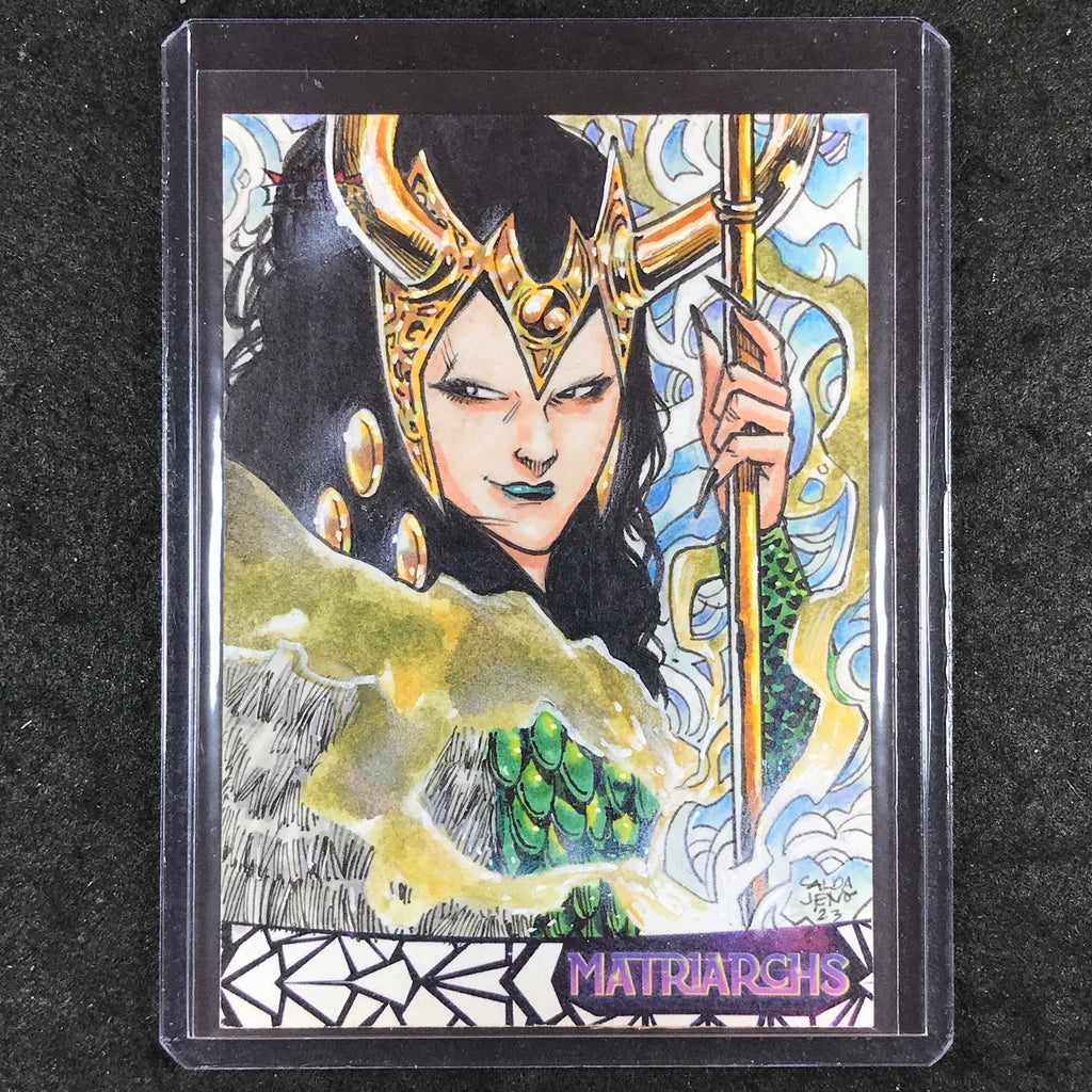 2024 Matriarchs of Marvel LADY LOKI Artist Sketch 1/1 JASON SALDAJENO ...