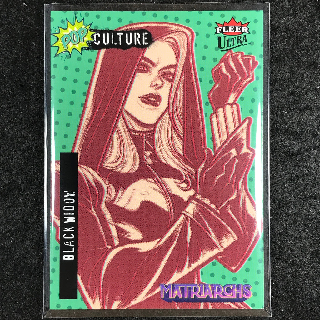 2024 Matriarchs of Marvel BLACK WIDOW GREEN SP Fleer Ultra Pop Culture ...